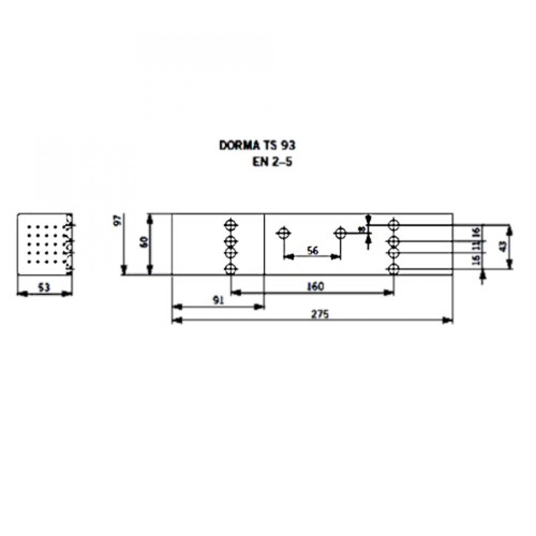 DORMAKABA TS93 Size 2-5 Contur Cam Action Door Closer With Backcheck & Delay Closing Body Only